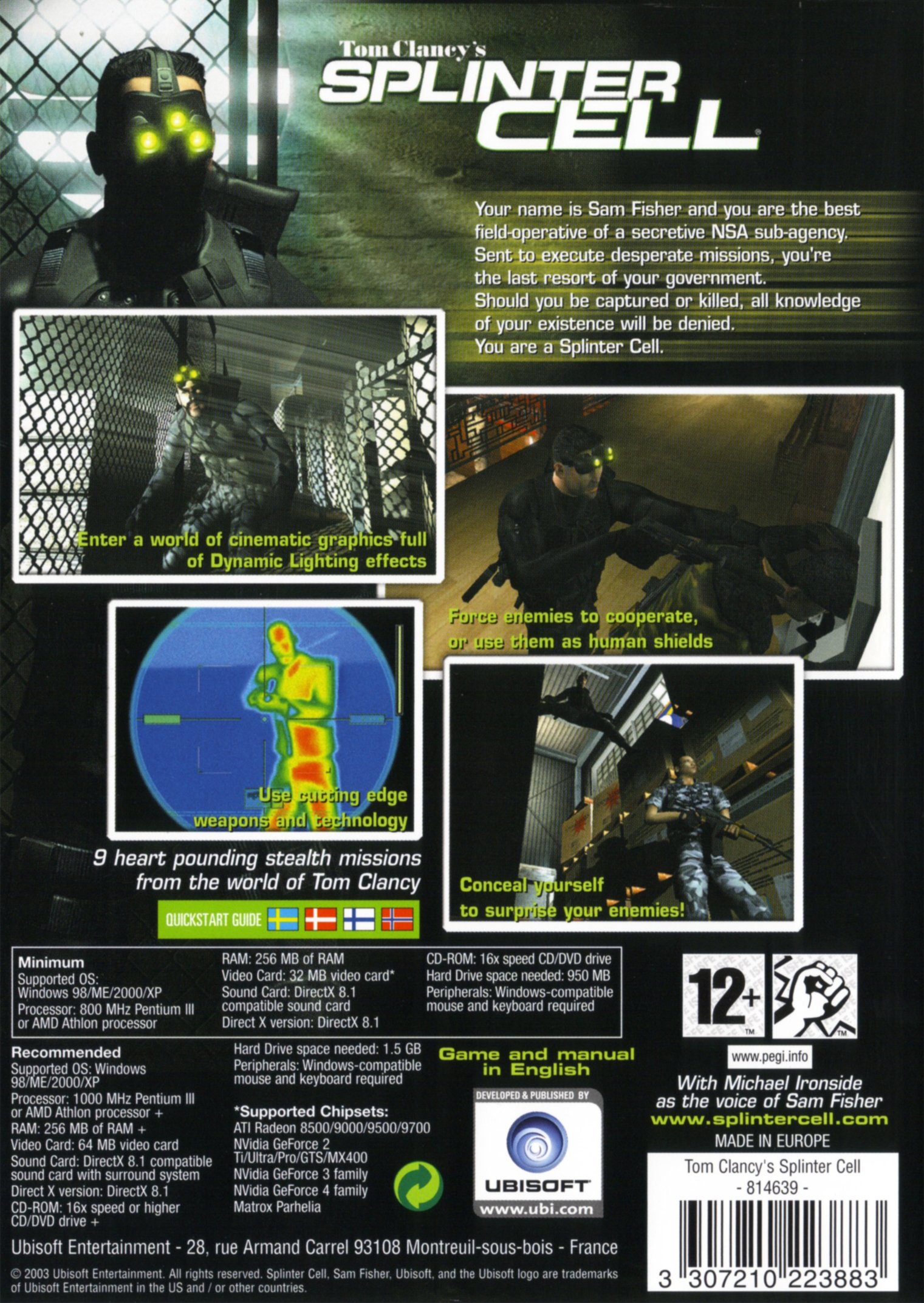 Tom Clancy's Splinter Cell - Desktop Wallpapers, Phone Wallpaper, PFP ...