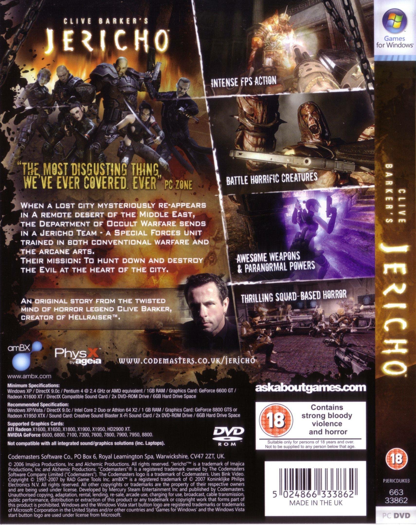 Download Video Game Clive Barker's Jericho Image