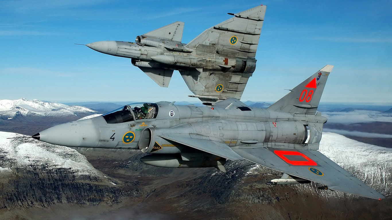 Download Military Saab 37 Viggen Image