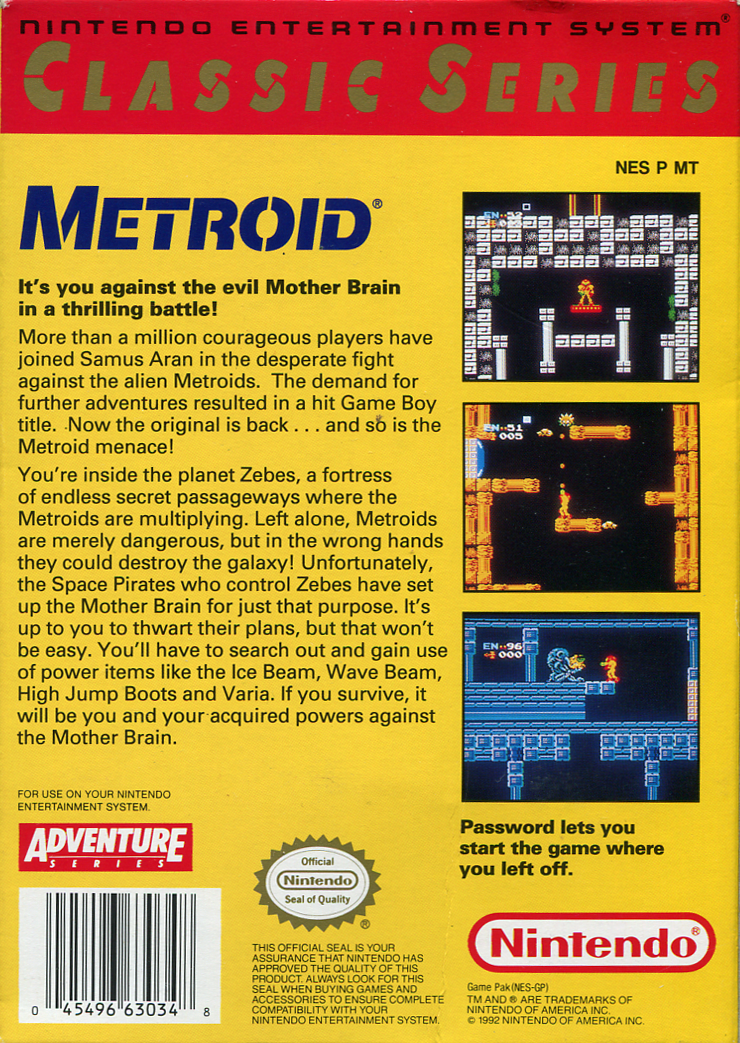 Metroid Video Game Box Art - ID: 12469 - Image Abyss