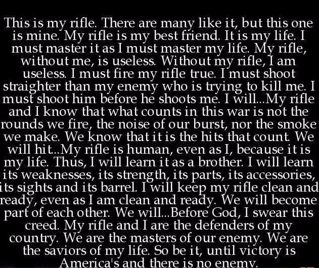 Rifleman's Creed Image - ID: 133800 - Image Abyss