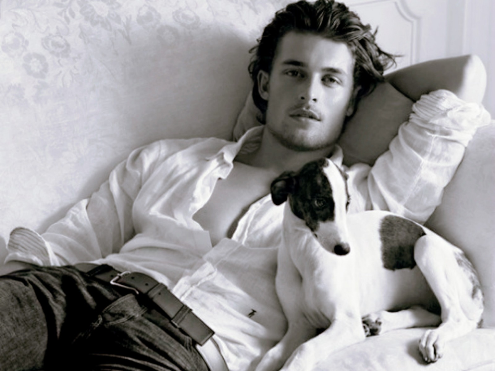 Cute Guy and his Dog - Image Abyss