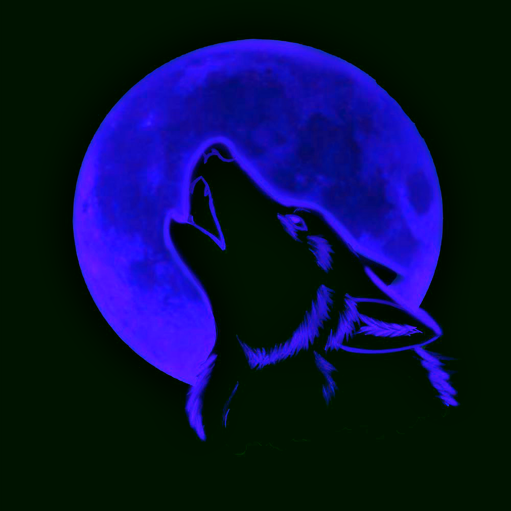 Blue Wolf Moon by SaberWolf - Image Abyss