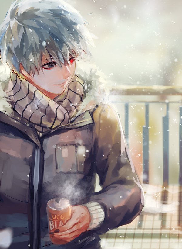 Tokyo Ghoul Serenity: Winter's Quiet Moment with Kaneki Ken