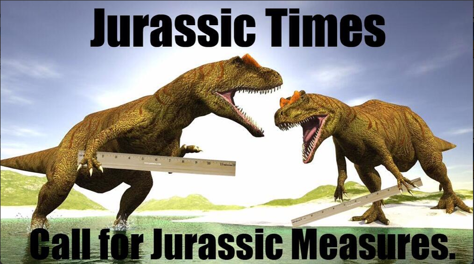 Jurassic Jests: T. Rex Takes on the Ultimate Measuring Challenge