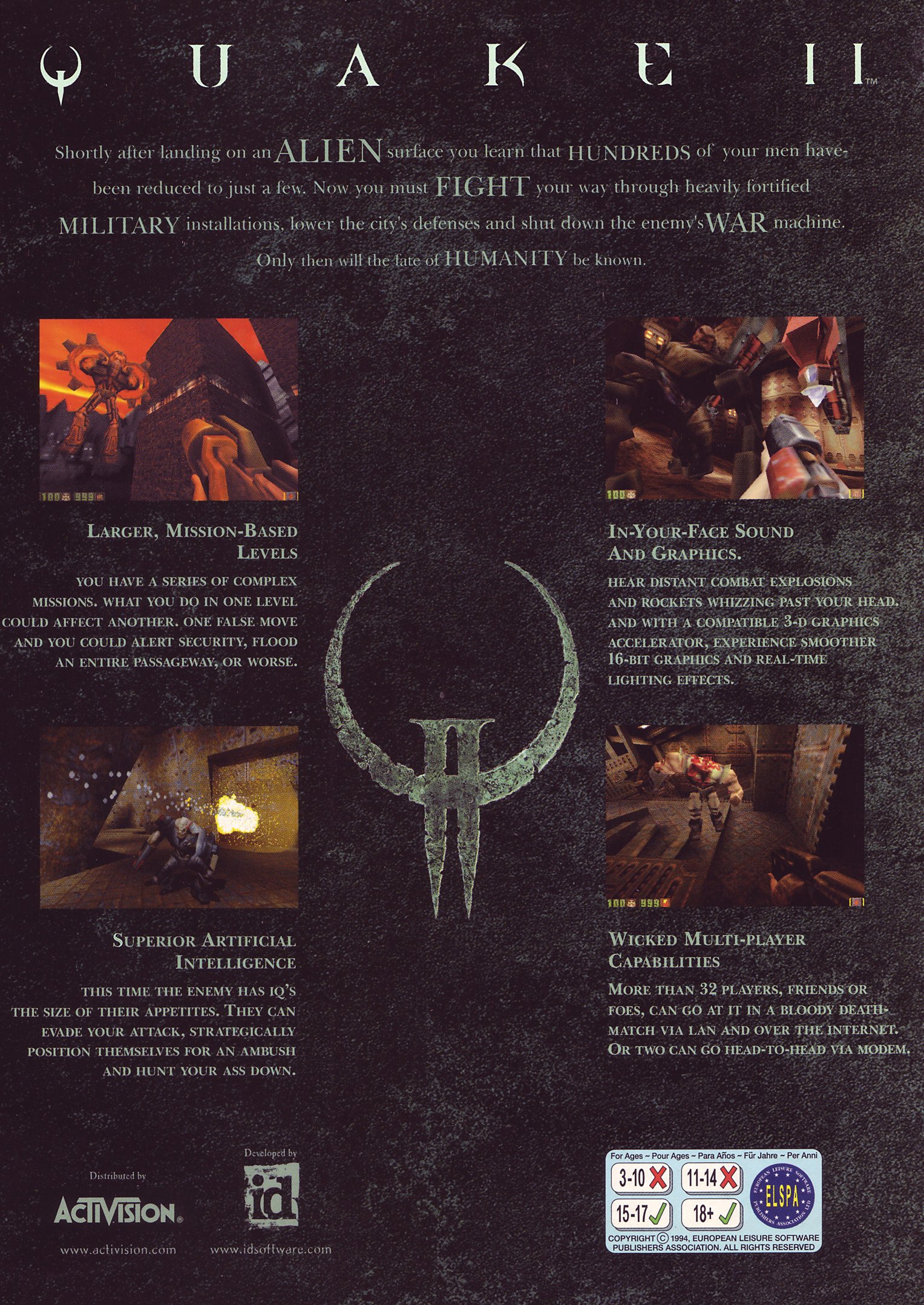 Quake II Video Game Box Art - ID: 14388 - Image Abyss