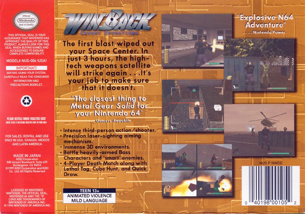 Download Video Game WinBack: Covert Operations Image