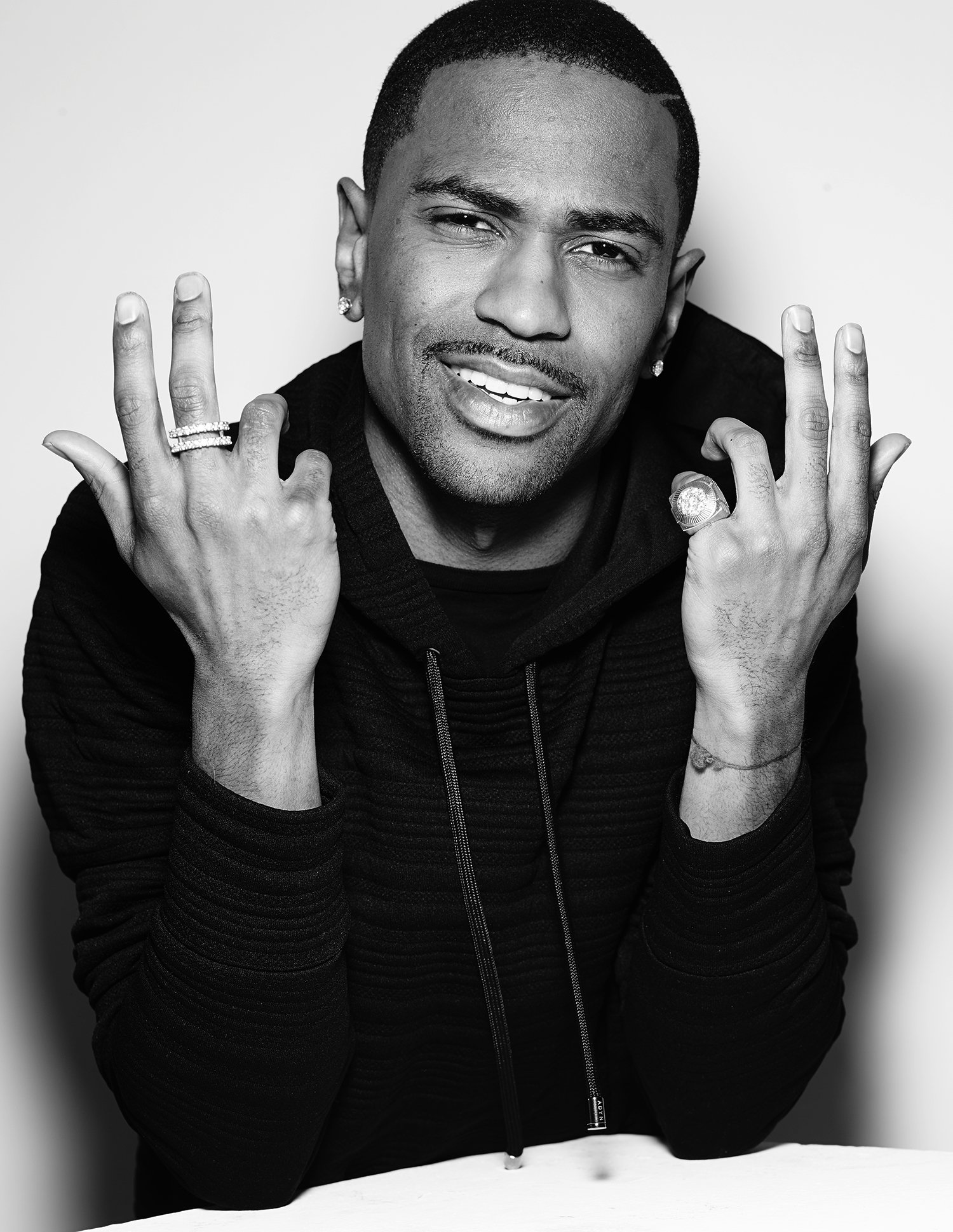 Download Music Big Sean Actor Musician Black & White Image