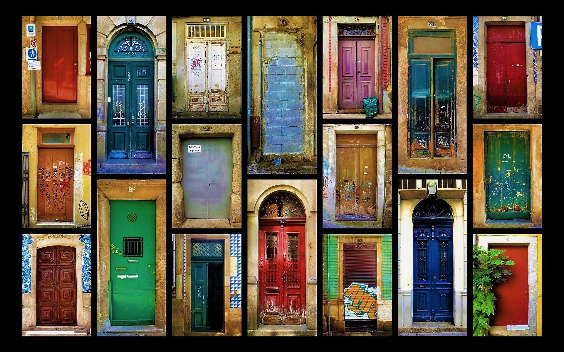 Download Colorful Door Artistic Collage Image