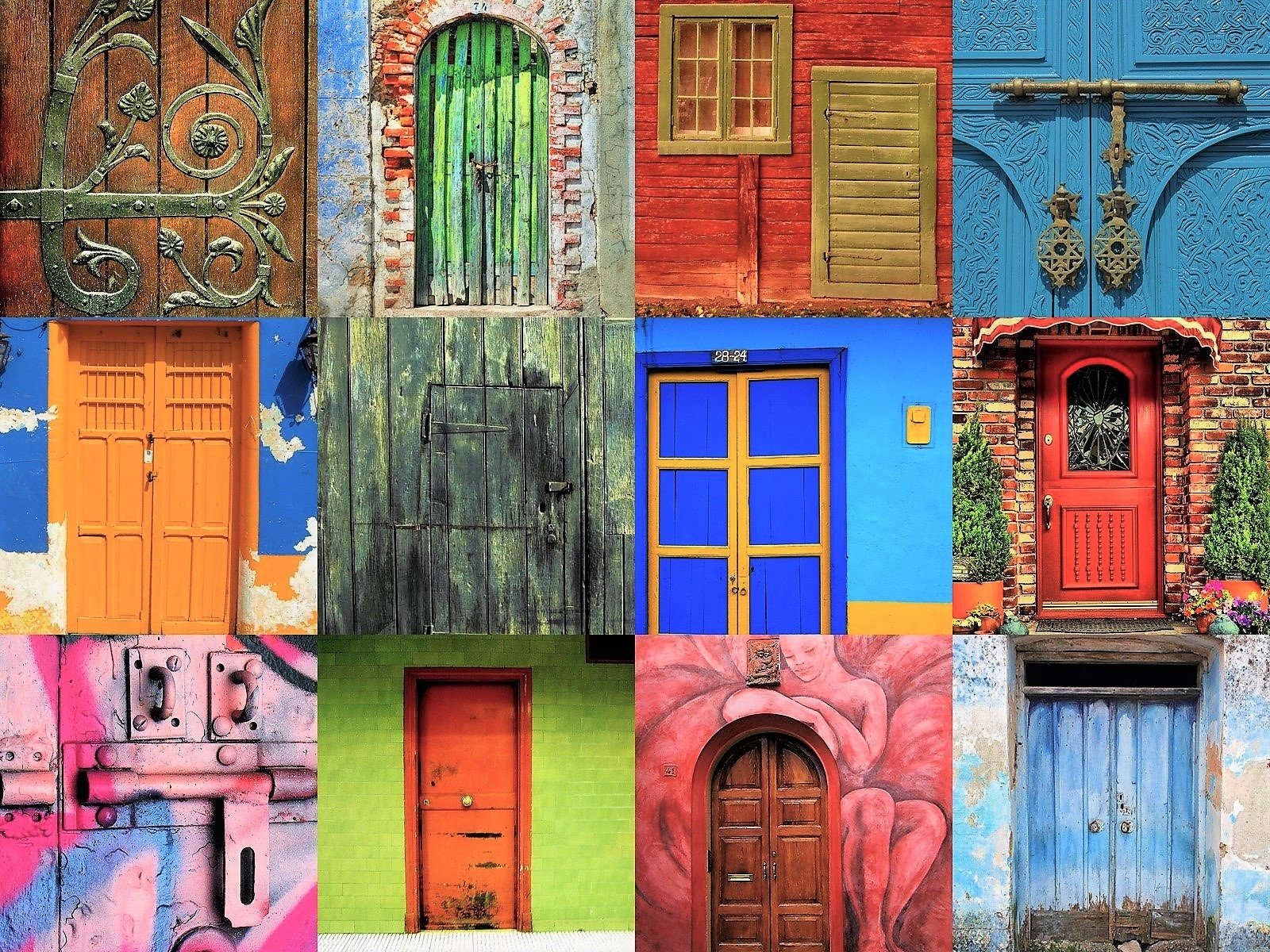 Download Colorful Door Artistic Collage Image