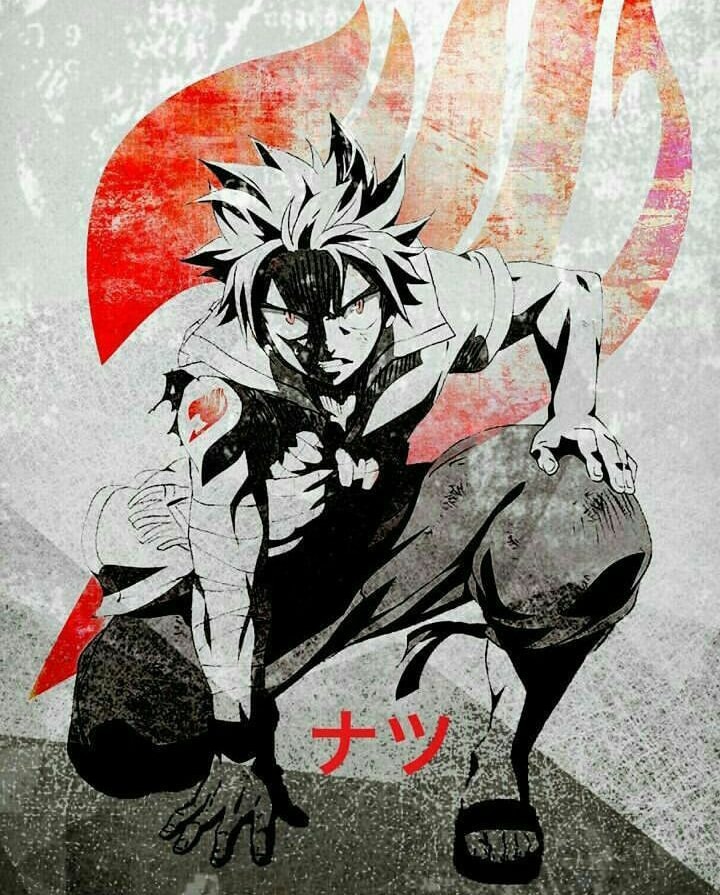 Fiery Spirit of Natsu from Fairy Tail Anime