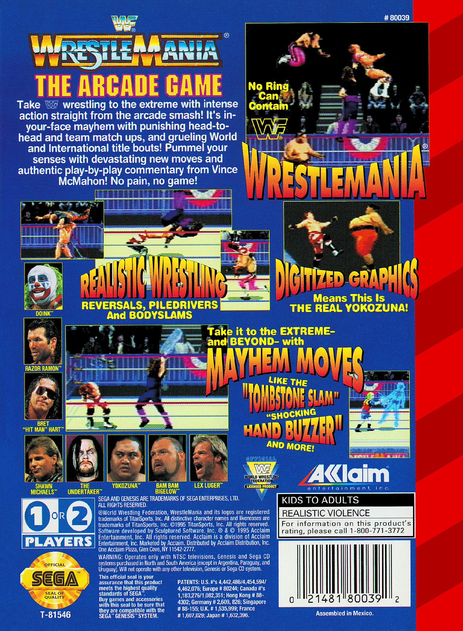 Download Video Game WWF WrestleMania: The Arcade Game Image