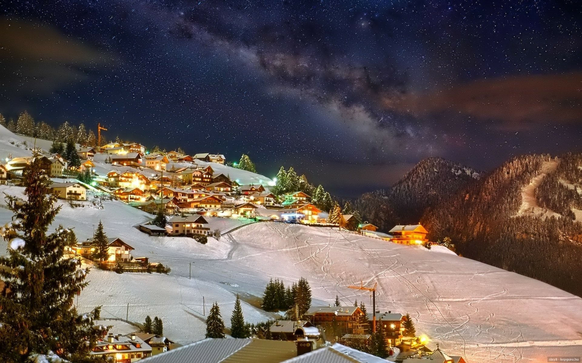 Mountain Houses in Winter Image - ID: 17186 - Image Abyss