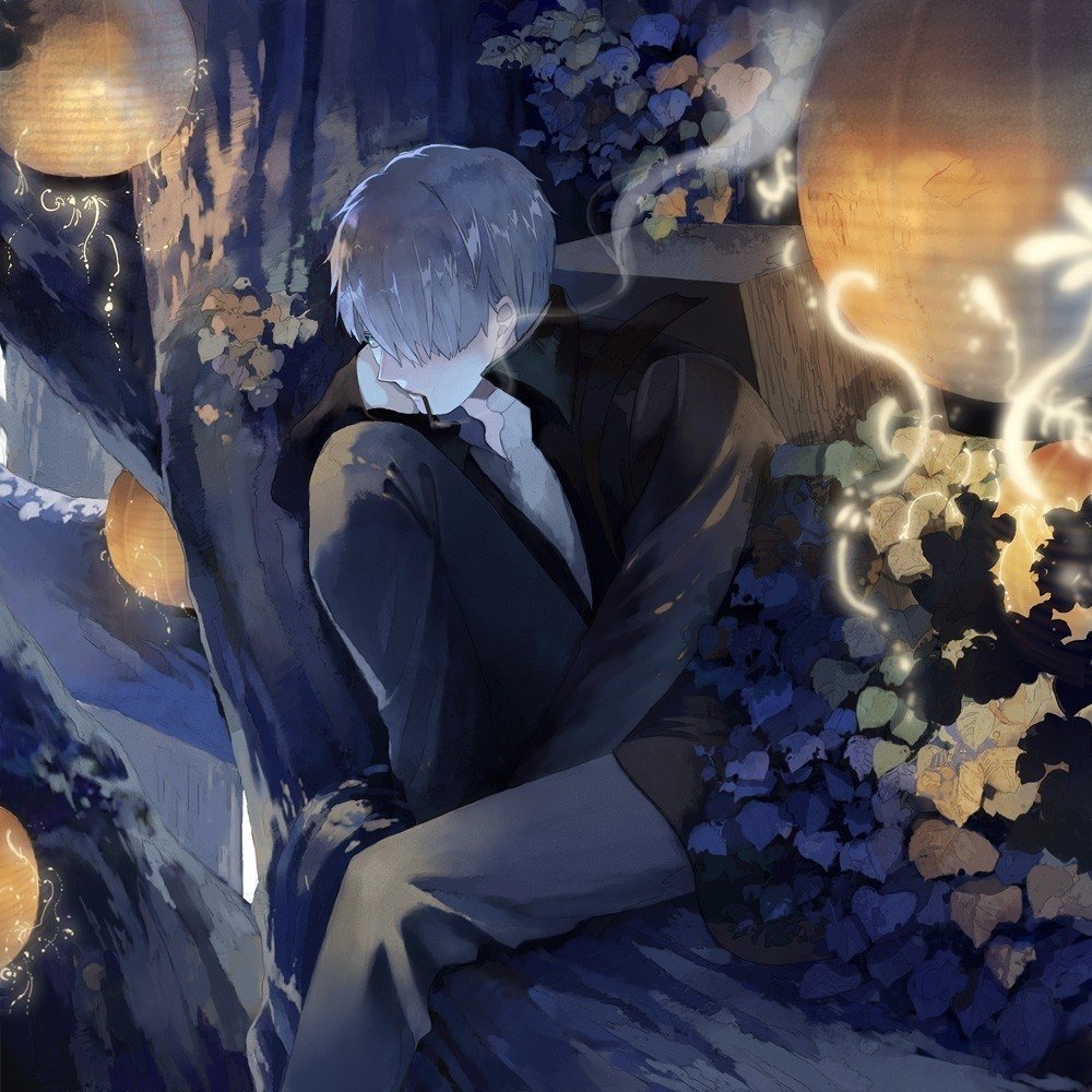 Download Smoking White Hair Ginko (Mushishi) Anime Mushishi Image