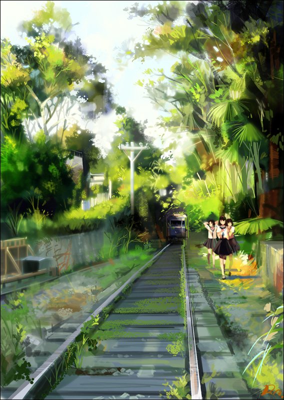 Download Railroad Anime Train Anime Train Image