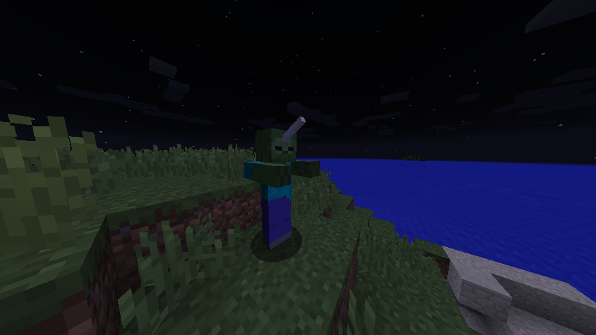 Minecraft Zombie Encounter by the Shore