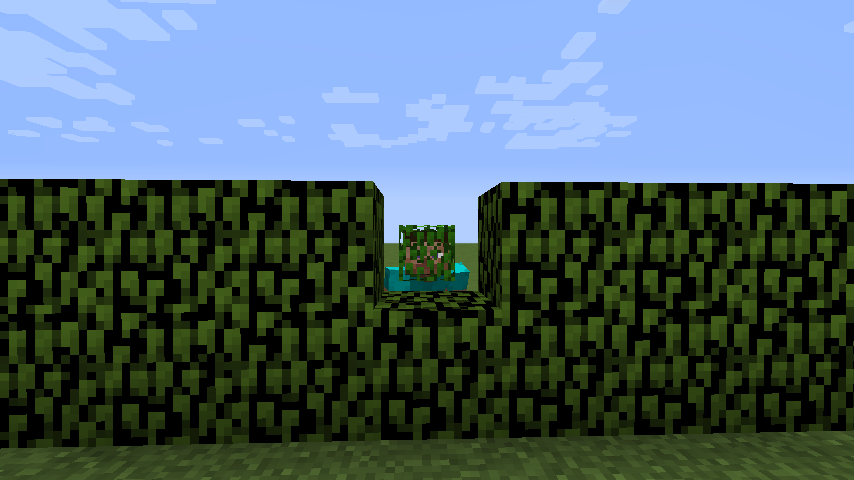 Minecraft Adventure: A Peek Through the Greenery