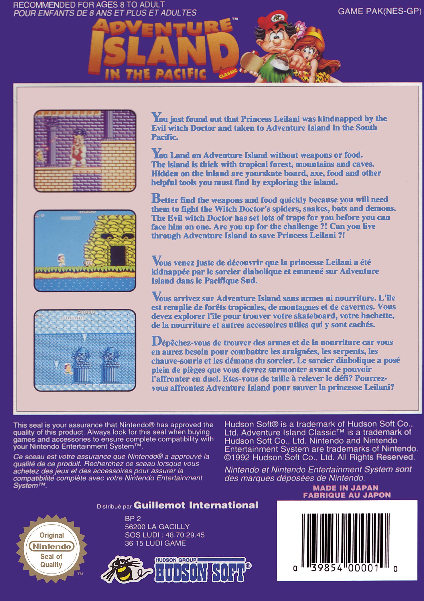 Adventure Island Video Game Box Art - ID: 18808 - Image Abyss