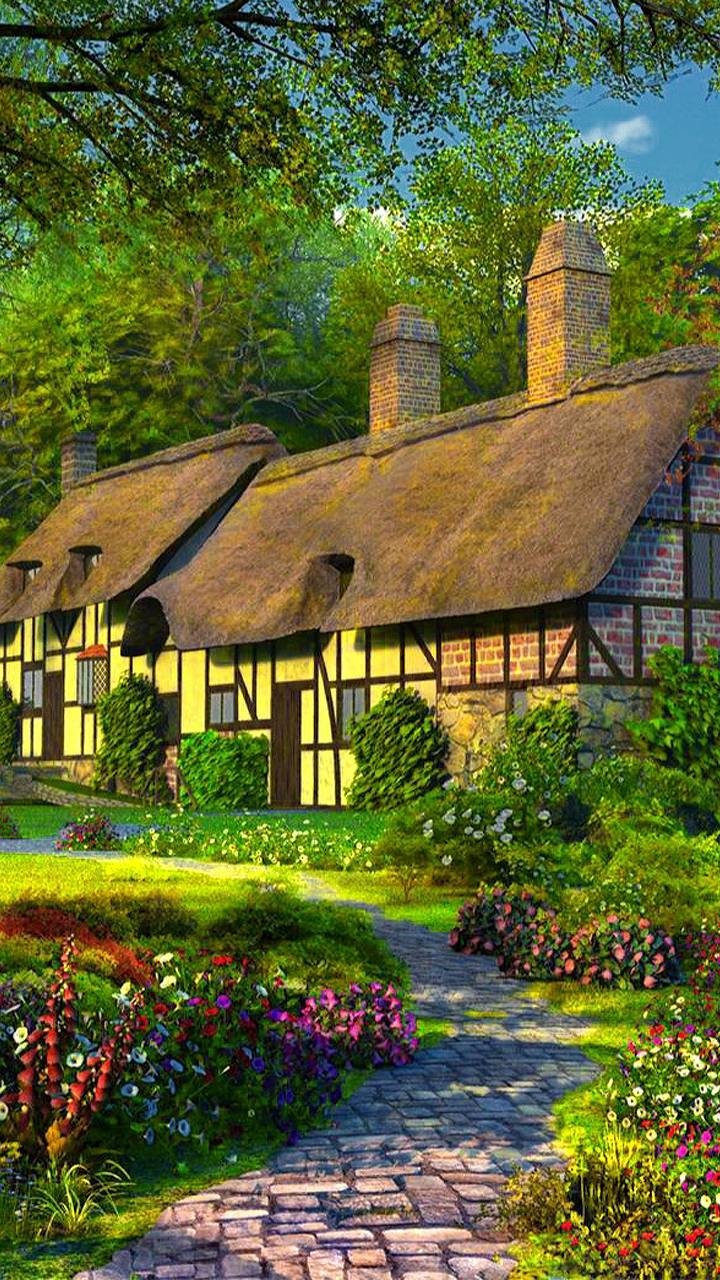 Download Flower Spring Man Made Cottage Image