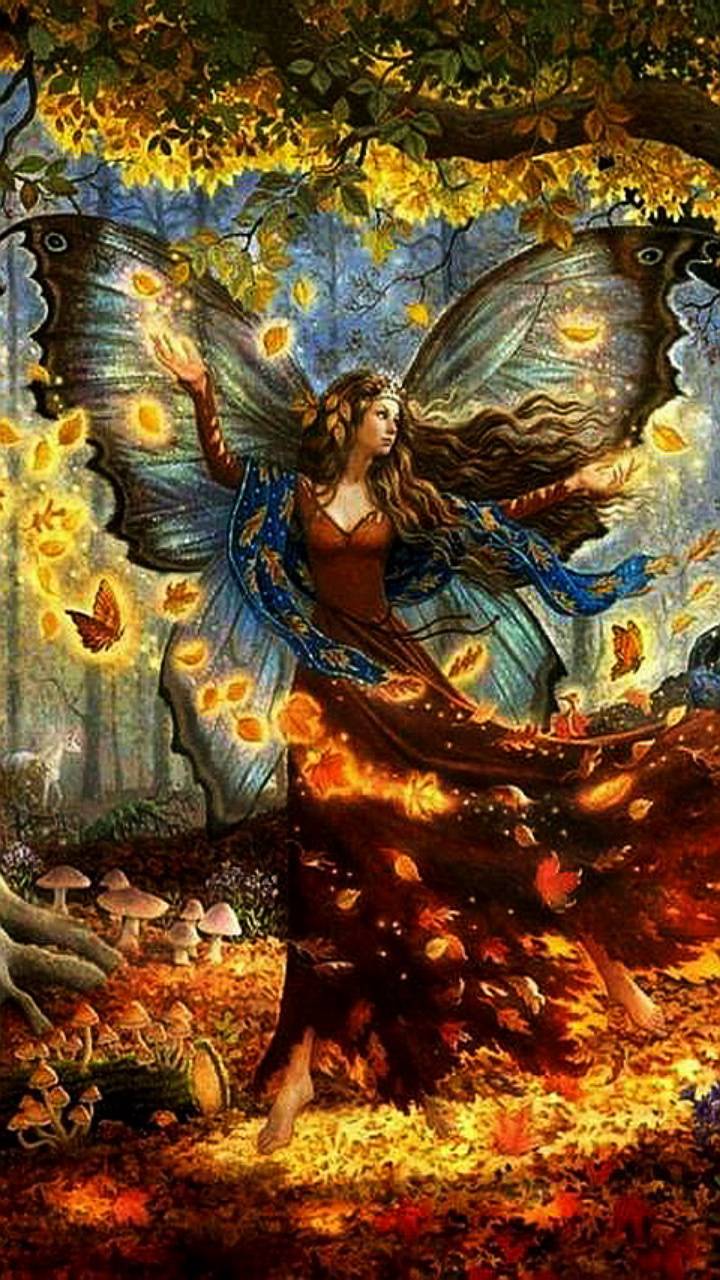 Download Forest Wings Leaf Fall Fantasy Fairy Image