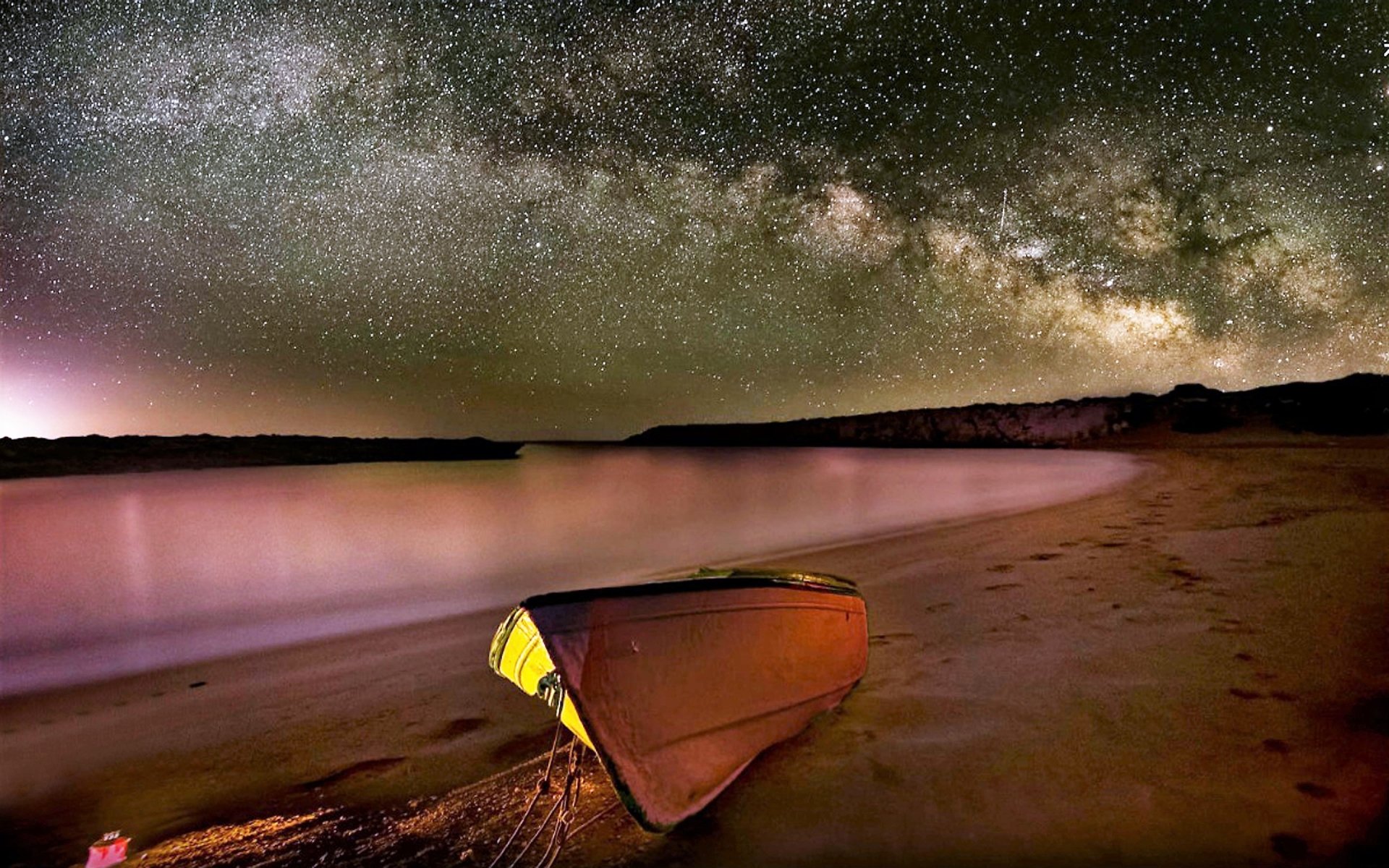 Milky Way Sky over Beach - Image Abyss