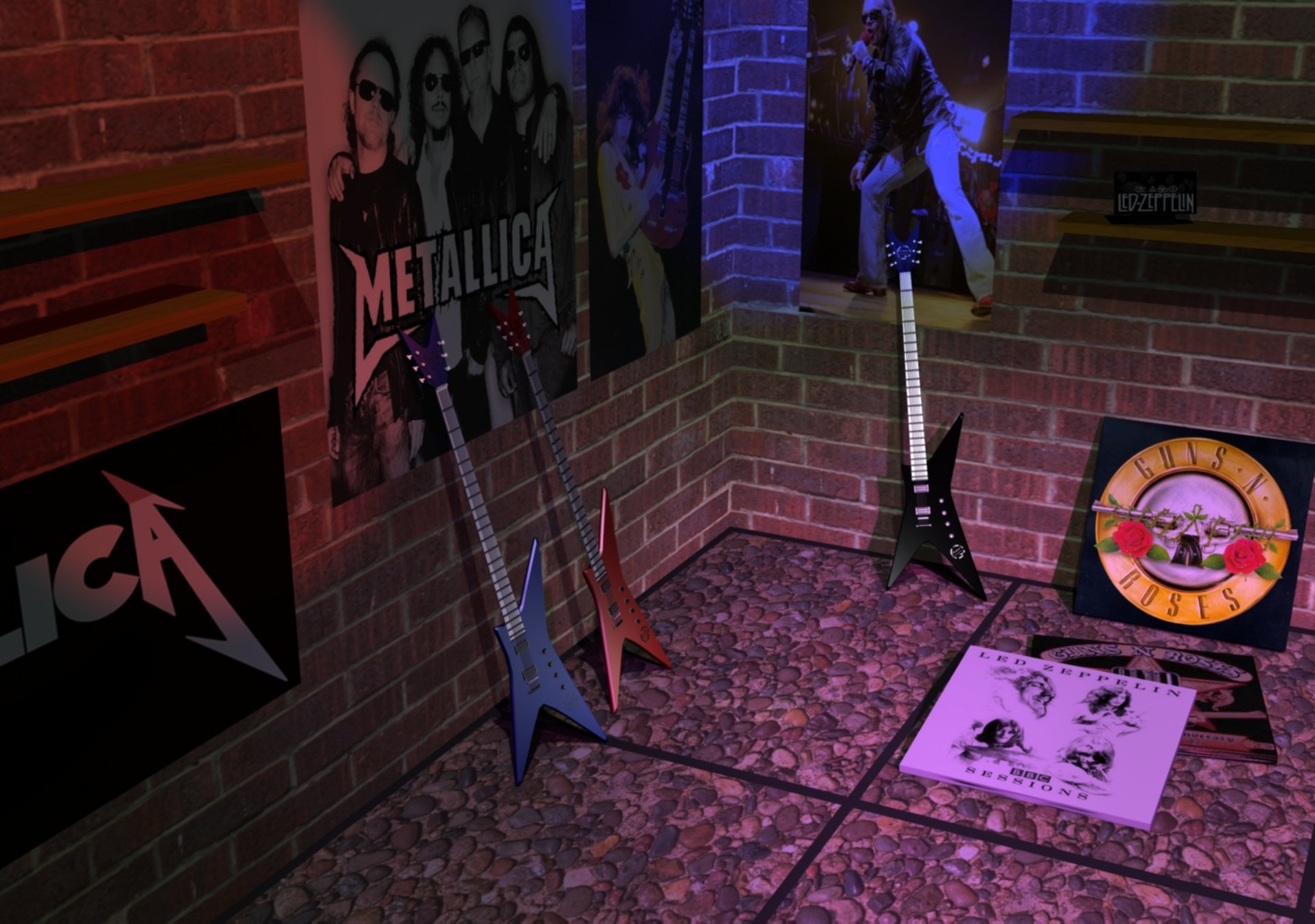 Rock Harmony: An Artistic Tribute to Guitar Legends