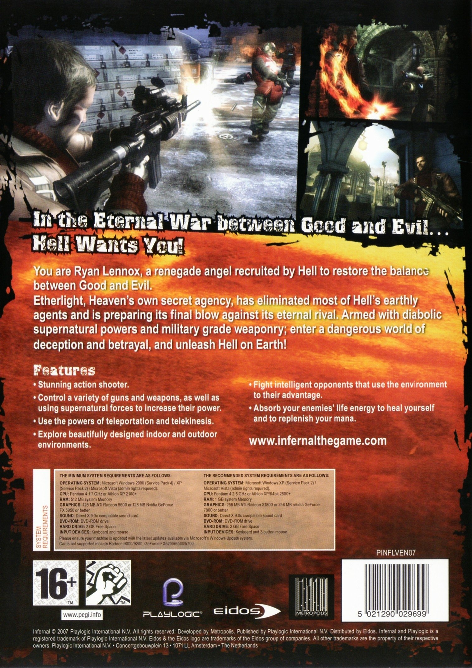 Infernal Video Game Box Art - ID: 19744 - Image Abyss