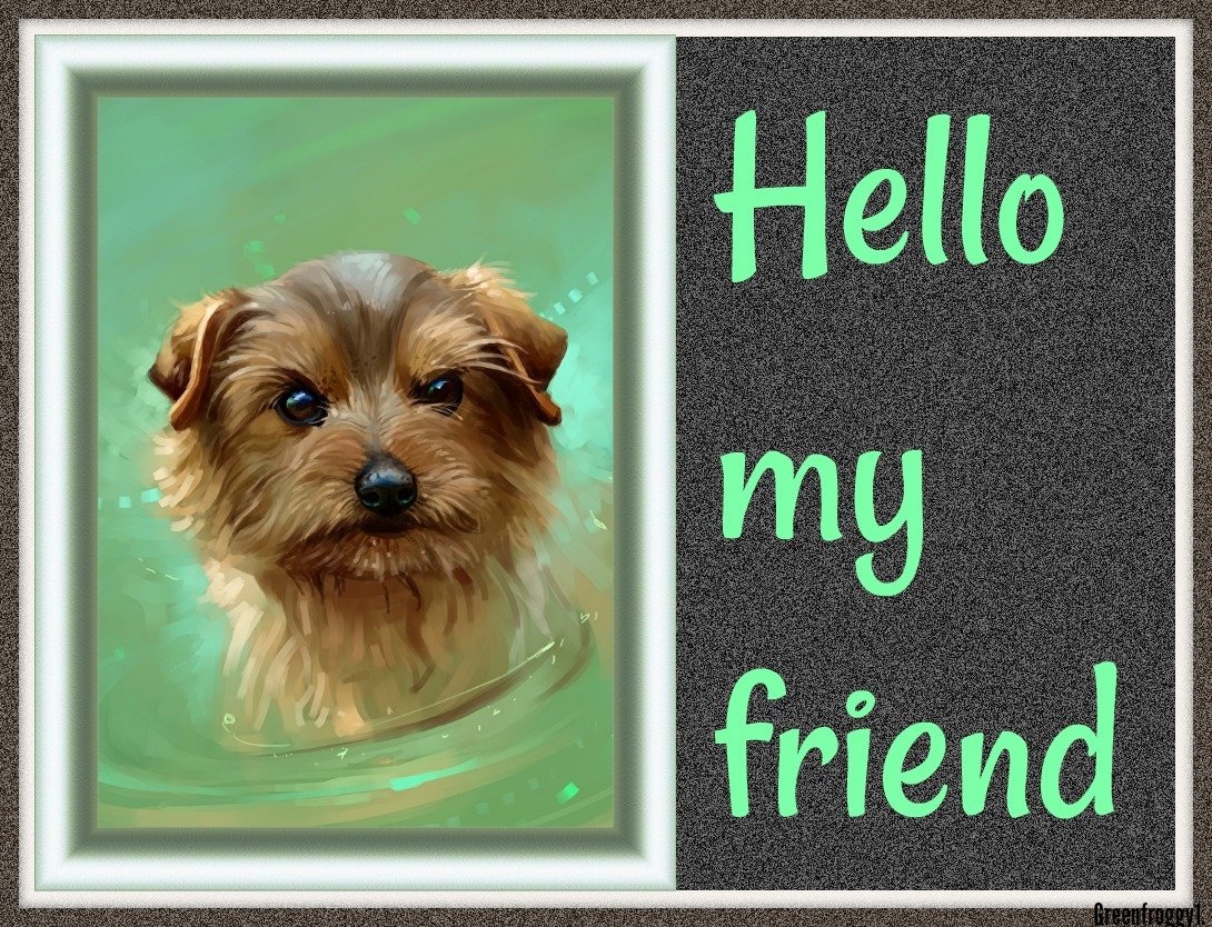 HELLO MY FRIEND by GREENFROGGY1