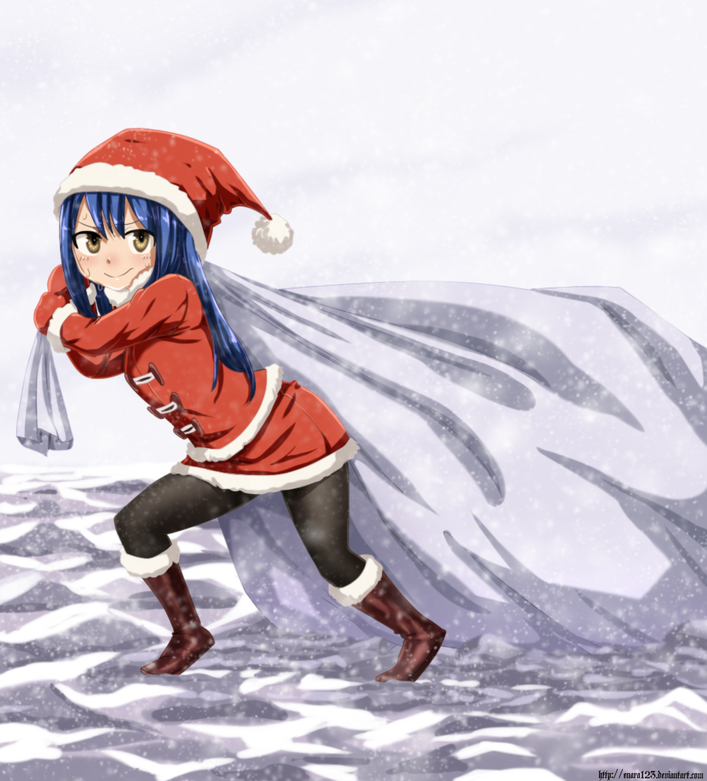 Download Snow Christmas Wendy Marvell Anime Fairy Tail Anime Christmas ...