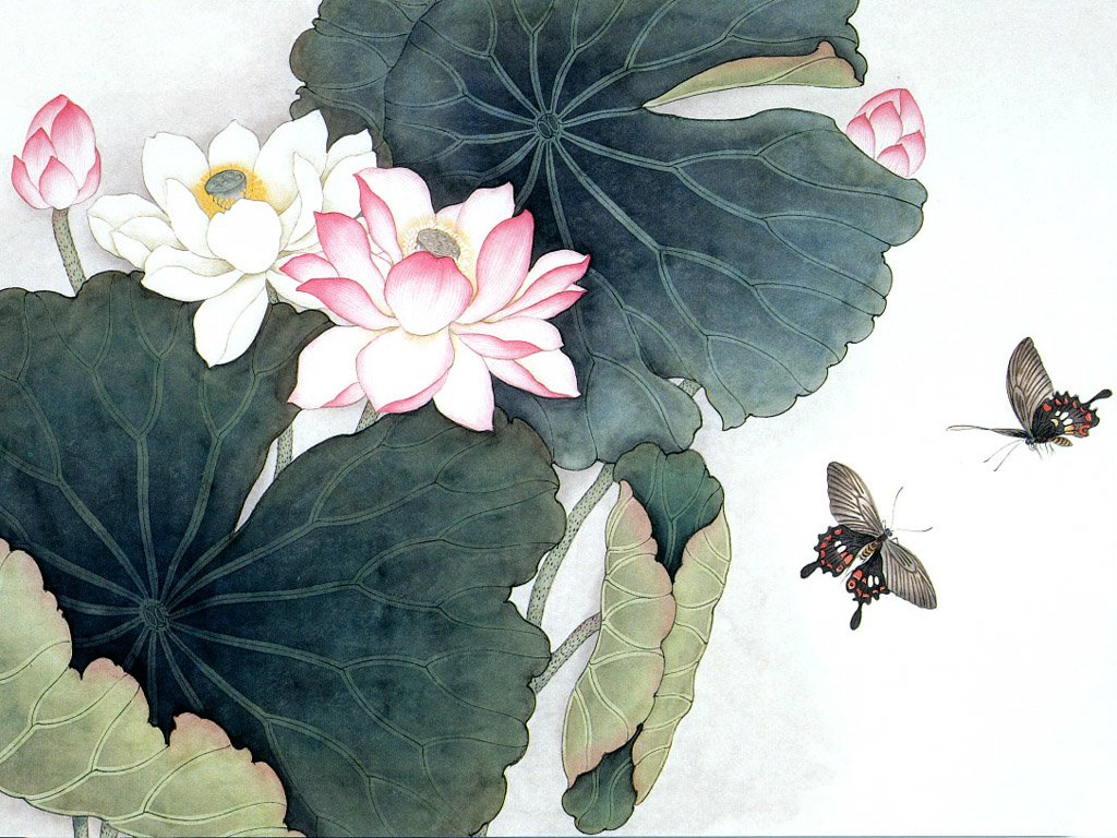 Artistic Nature: Flowers and Butterflies in Harmony