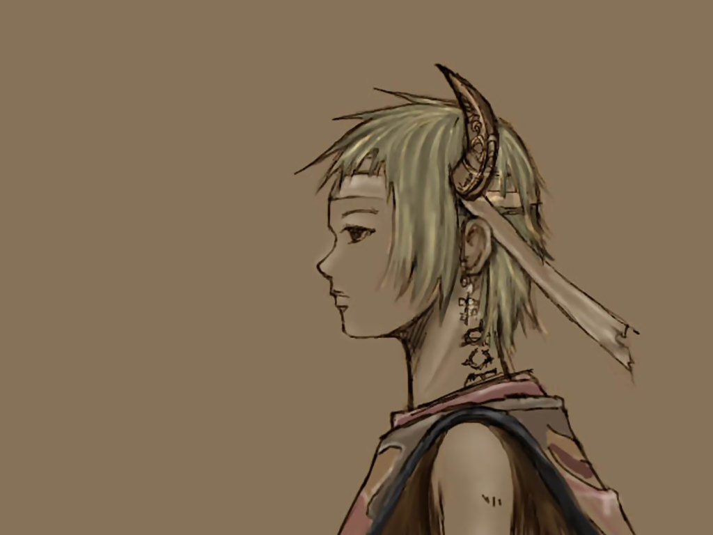 Original Anime Muse in Earthy Tones