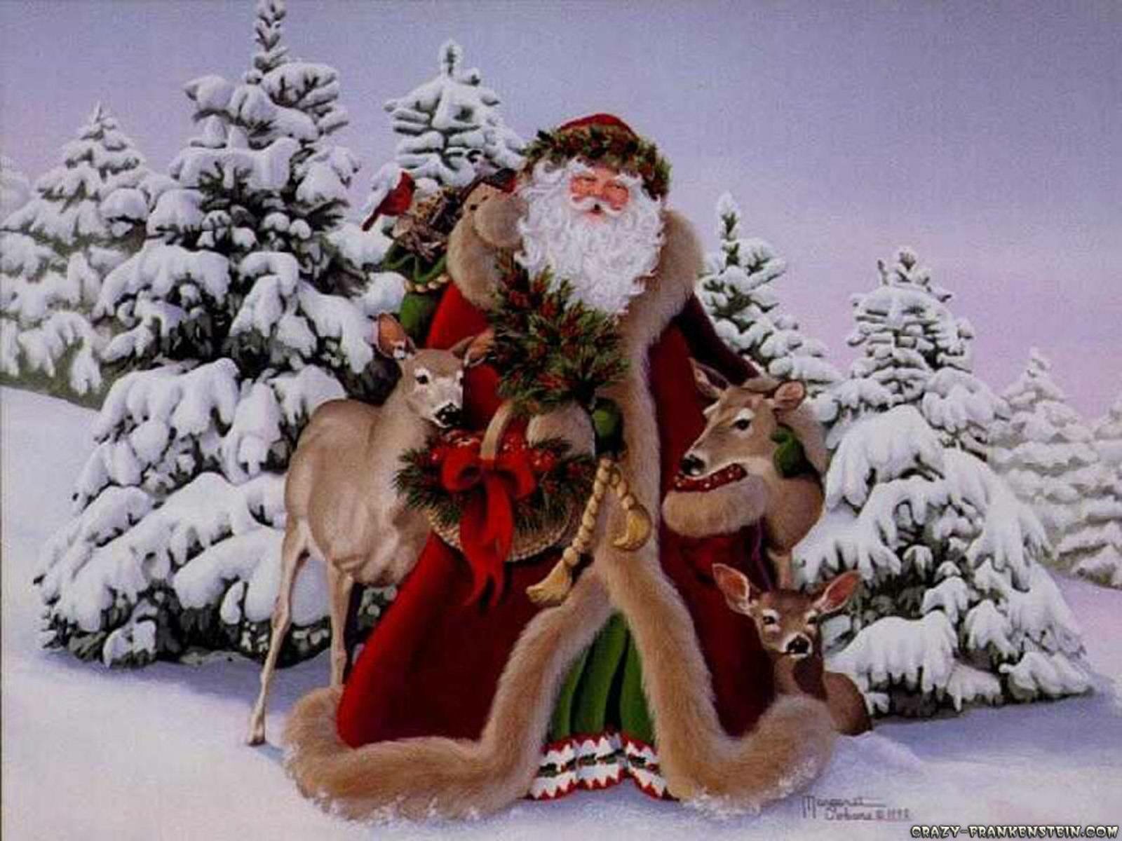 Whimsical Christmas Wonderland with Santa