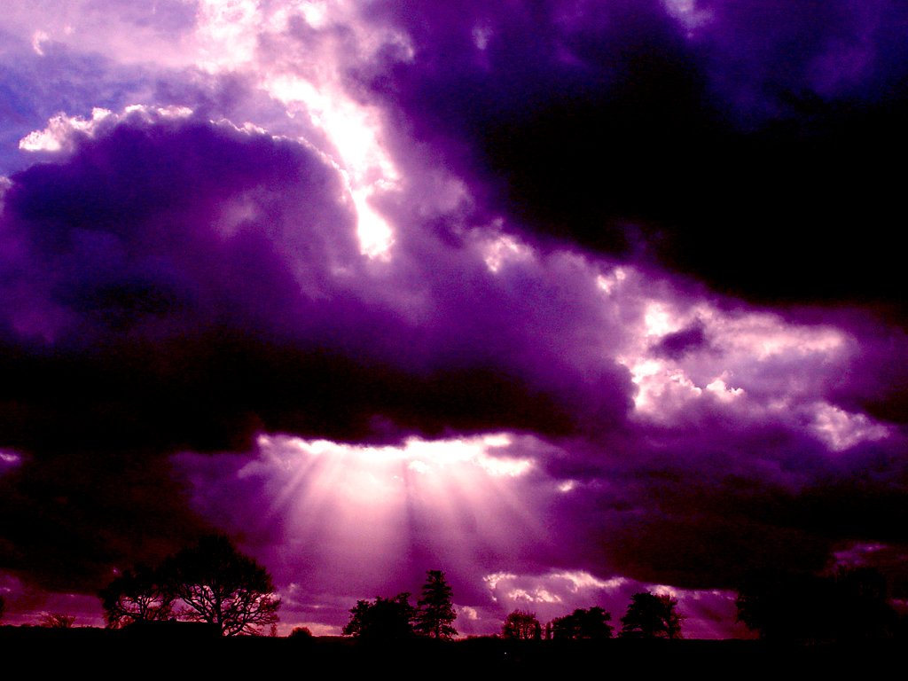 Purple Clouds: A Majestic Nature Sky