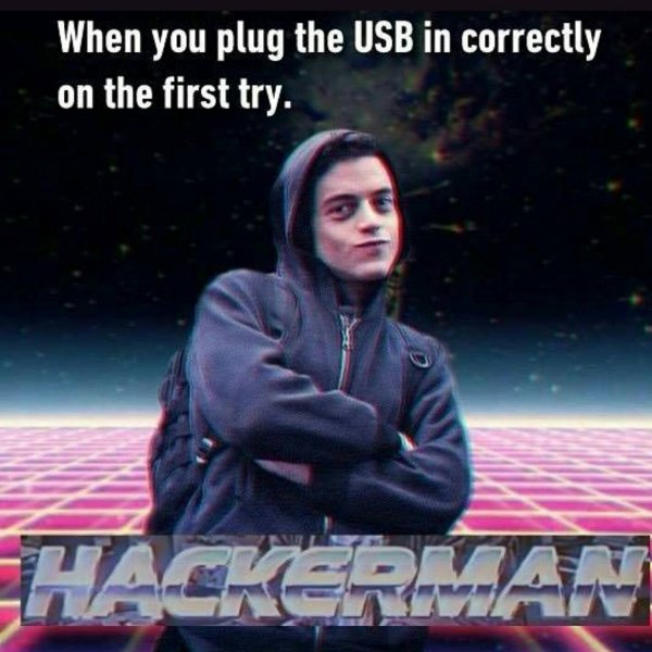 Download USB Hackerman Meme Technology Humor Image