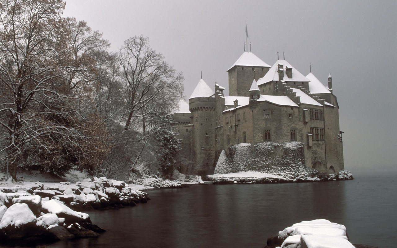 Winter Serenity: A Castle by the Lake