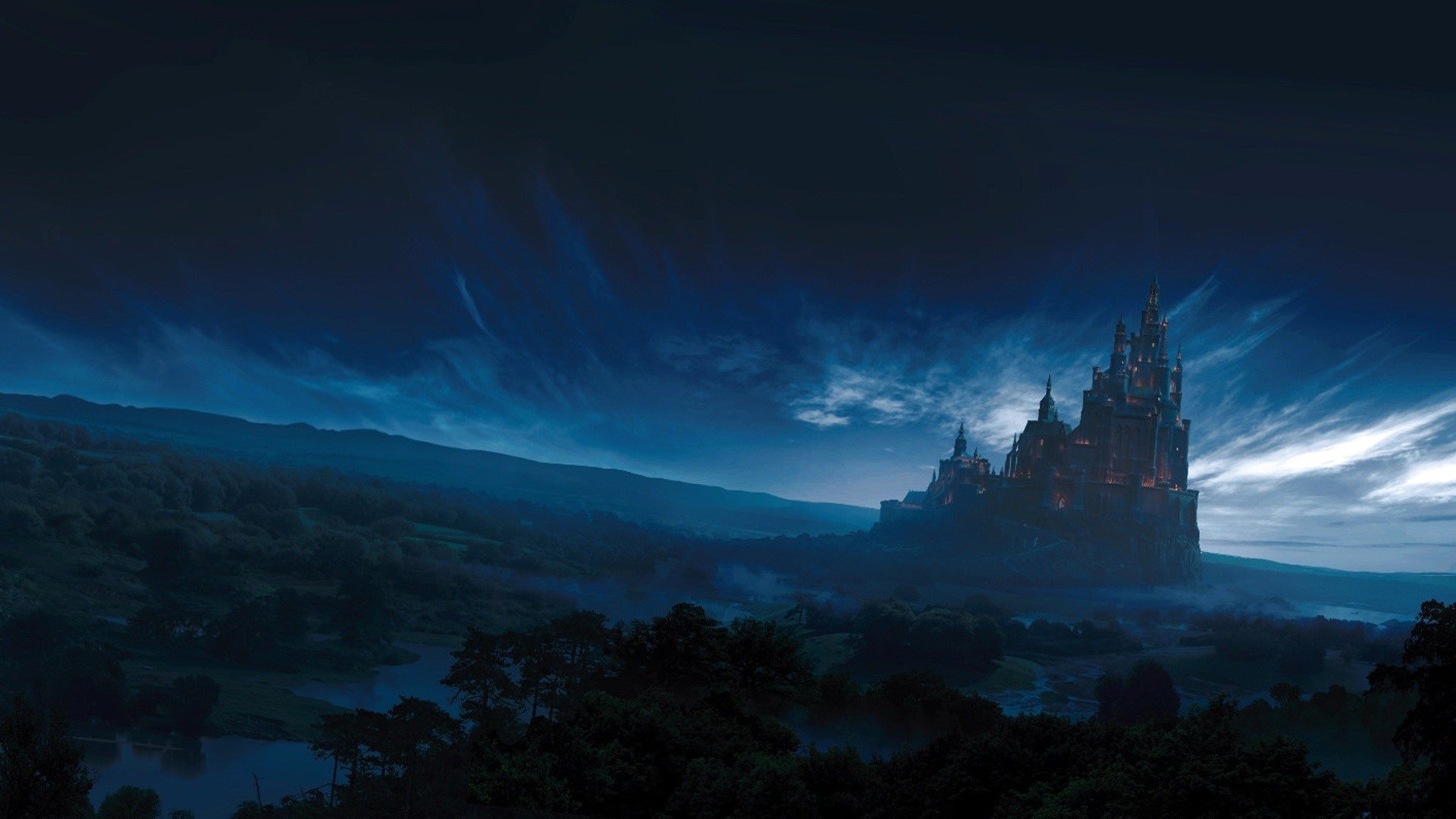 Download Night Fantasy Castle Image