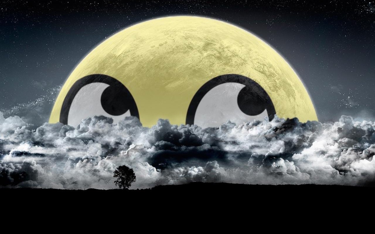 Smiley Moon: A Fun and Cheerful Night Sky