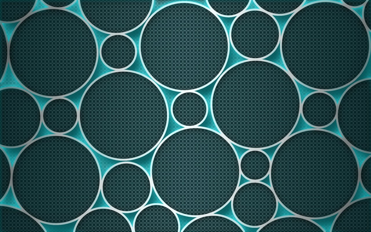 Abstract CGI Circles: Artistic Pattern of Interlocking Shapes