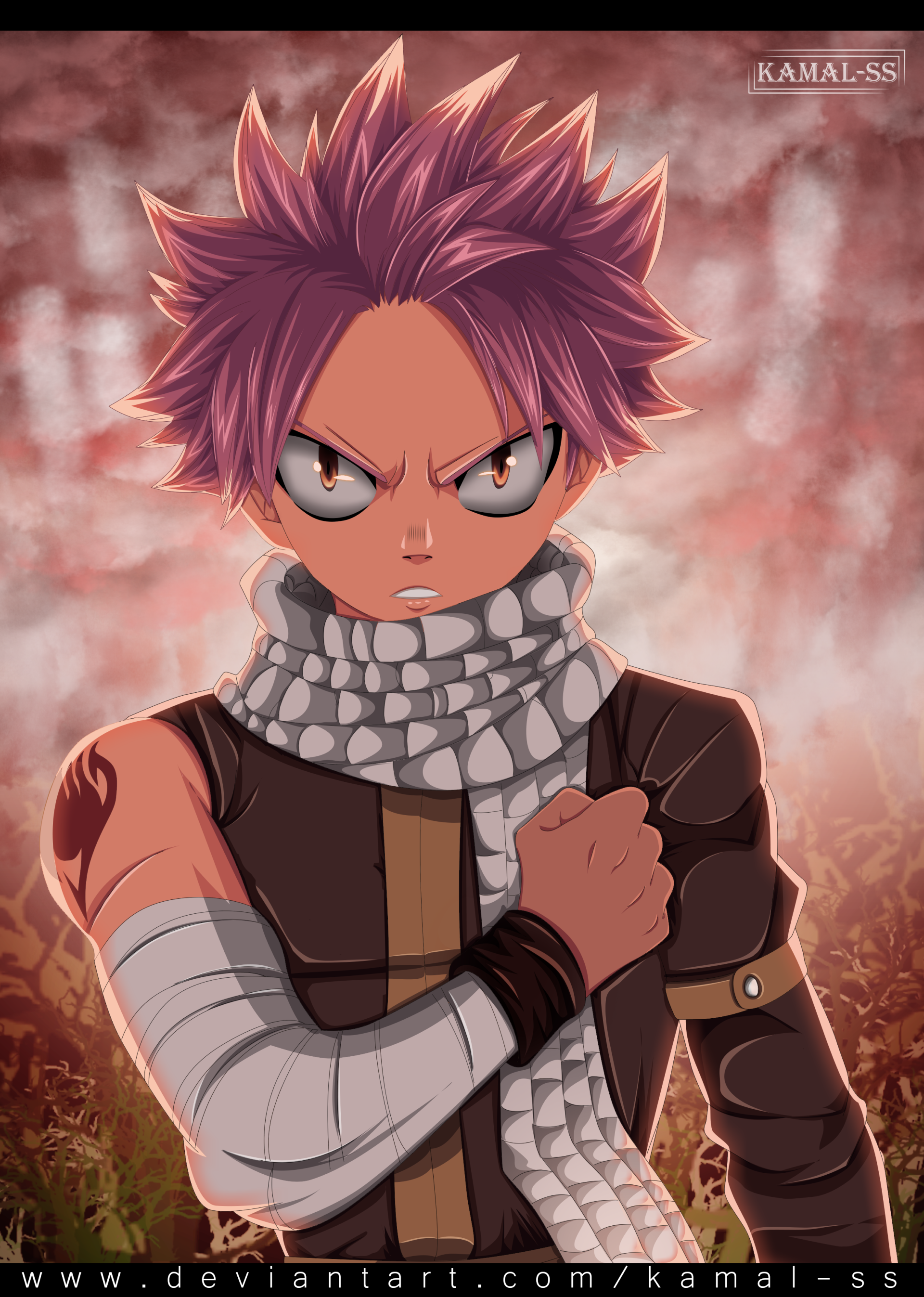 Download Scarf Natsu Dragneel Anime Fairy Tail Image