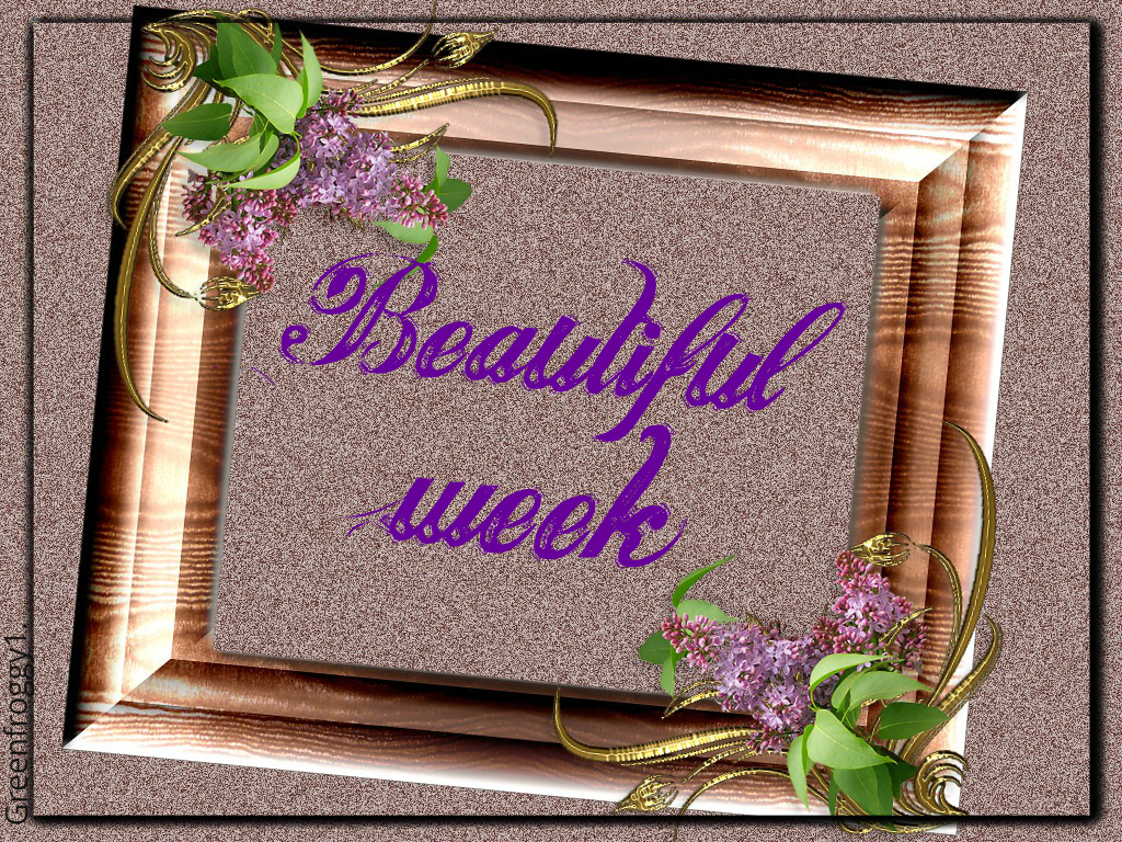 BEAUTIFUL WEEK by GREENFROGGY1