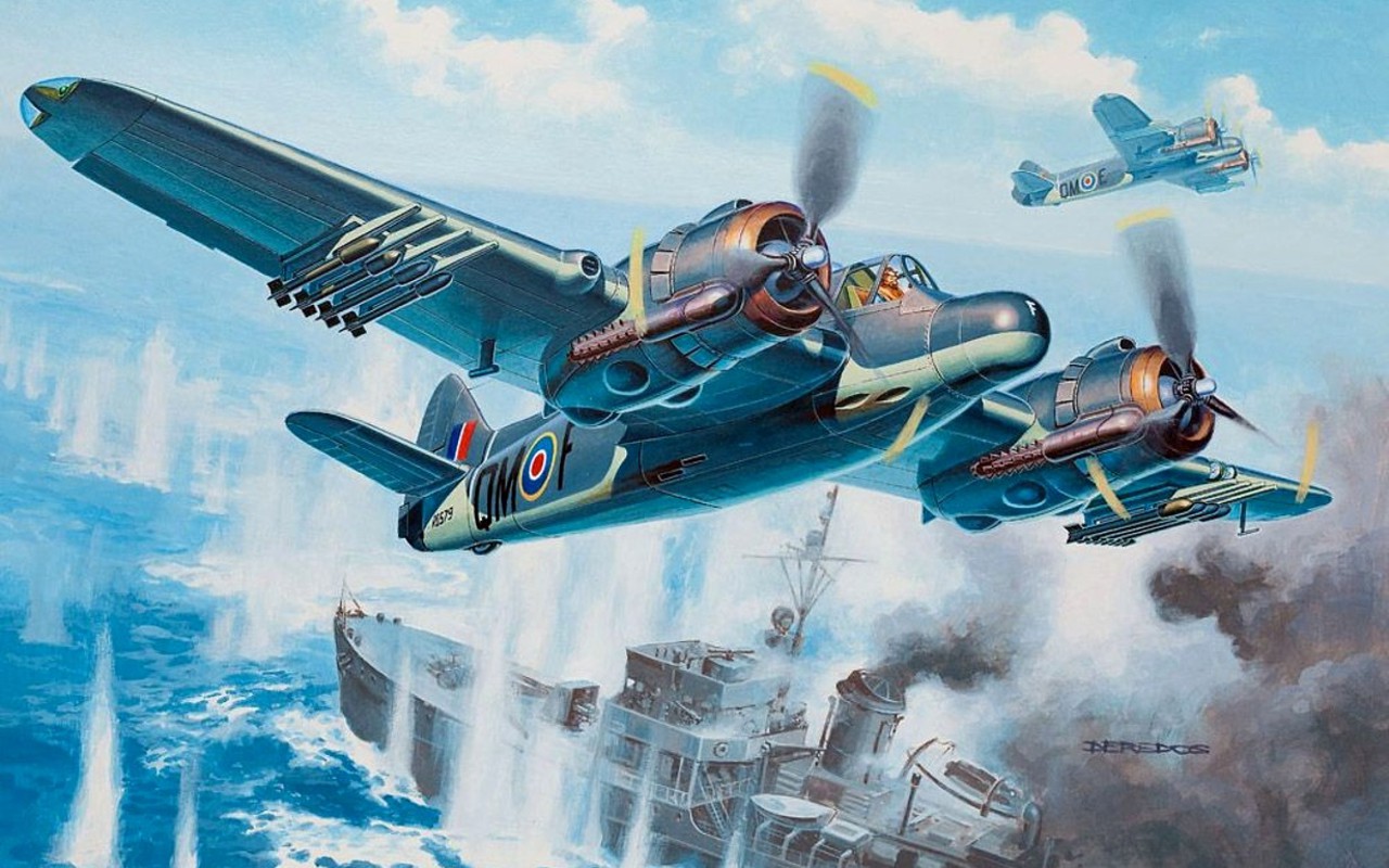 Bristol Beaufighters in action - Image Abyss