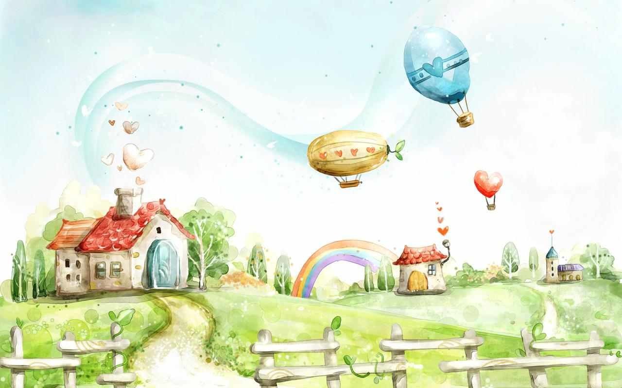 Whimsical Skies: A Dreamy Artistic Landscape