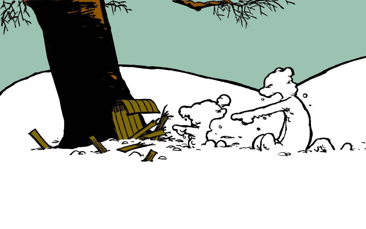 Calvin & Hobbes Winter Mischief: Classic Comic Duo in Snowy Adventure