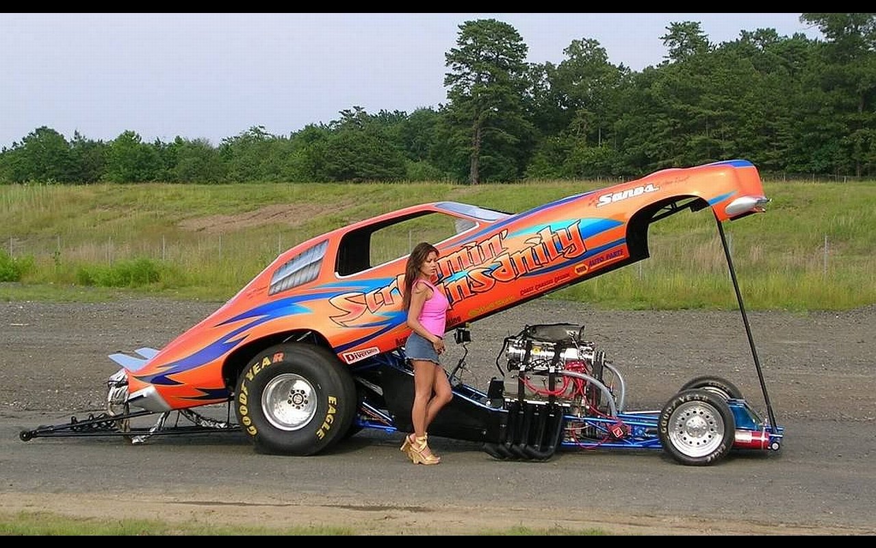 Glam & Grit: Woman with Dragster