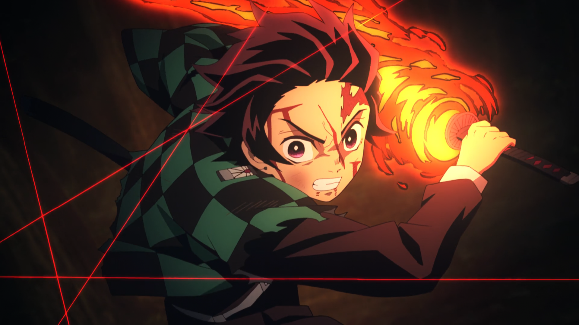 Fiery Resolve: Tanjiro's Battle in Demon Slayer