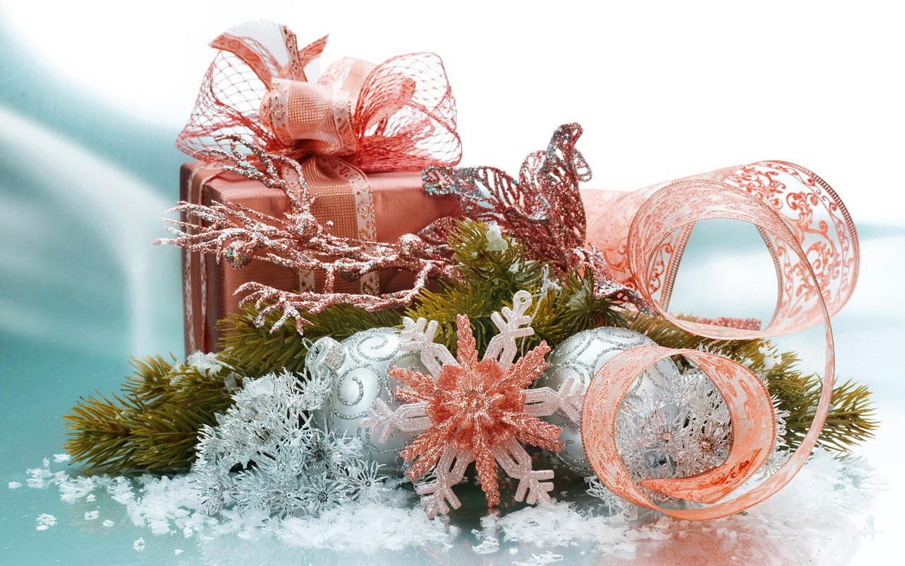 Festive Christmas Gifts and Sparkling Holiday Ornaments Celebration