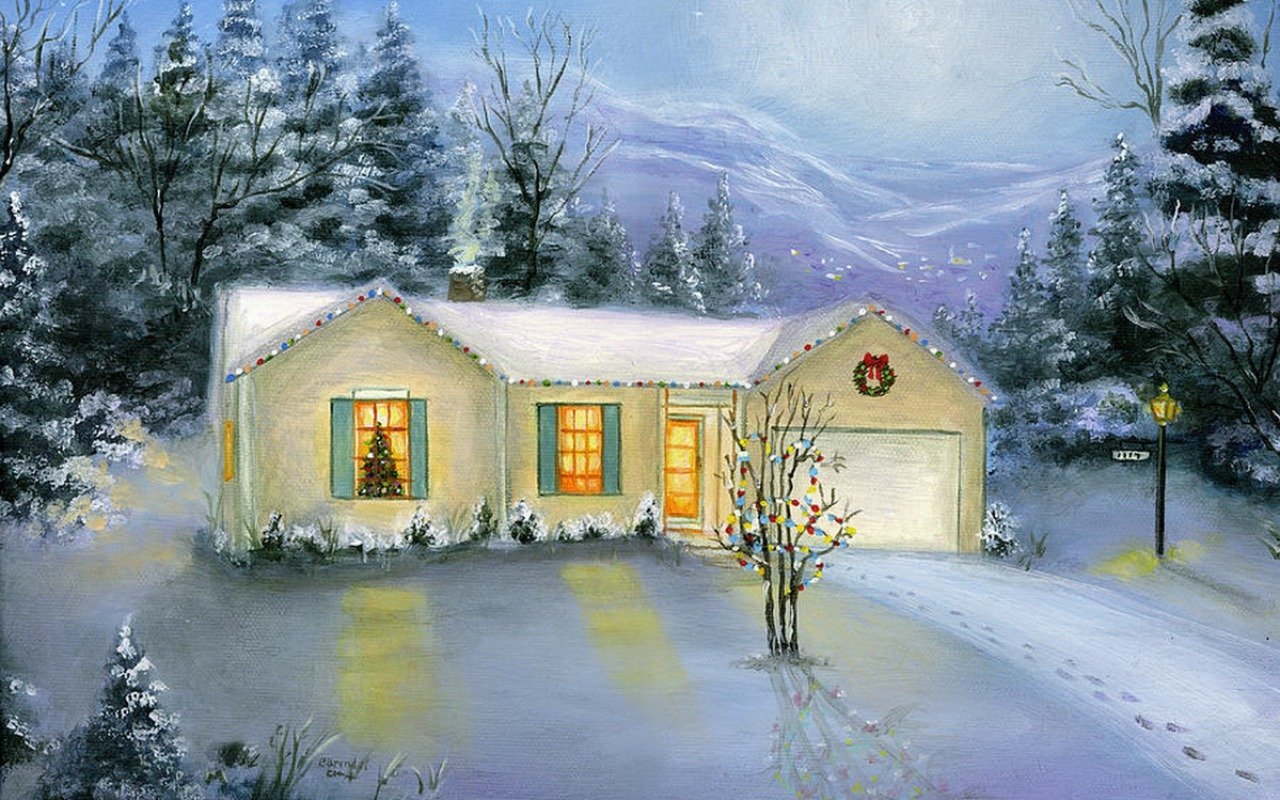 Winter's Embrace: An Artistic Snowy Haven