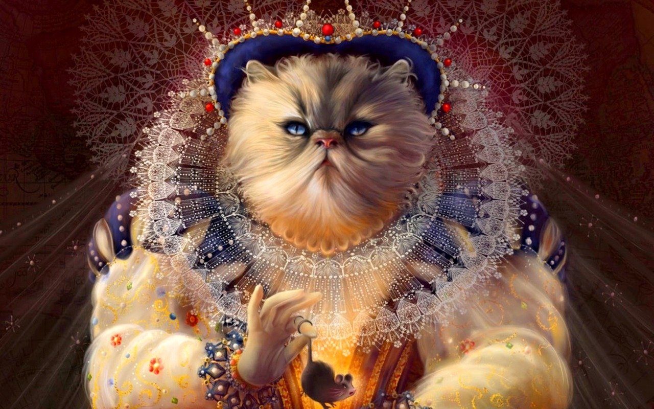 Regal Feline Majesty: The Cat in Royal Attire