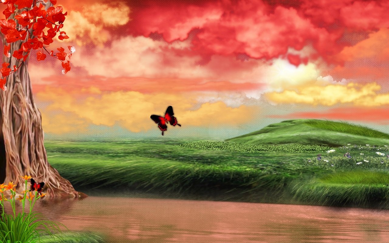 Flowers in Spring Meadow - Image Abyss