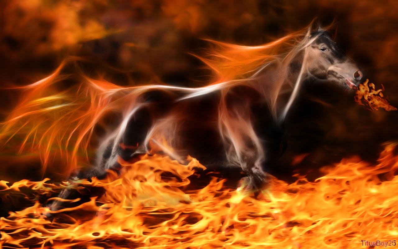 Fiery Elegance: The Horse in Flames